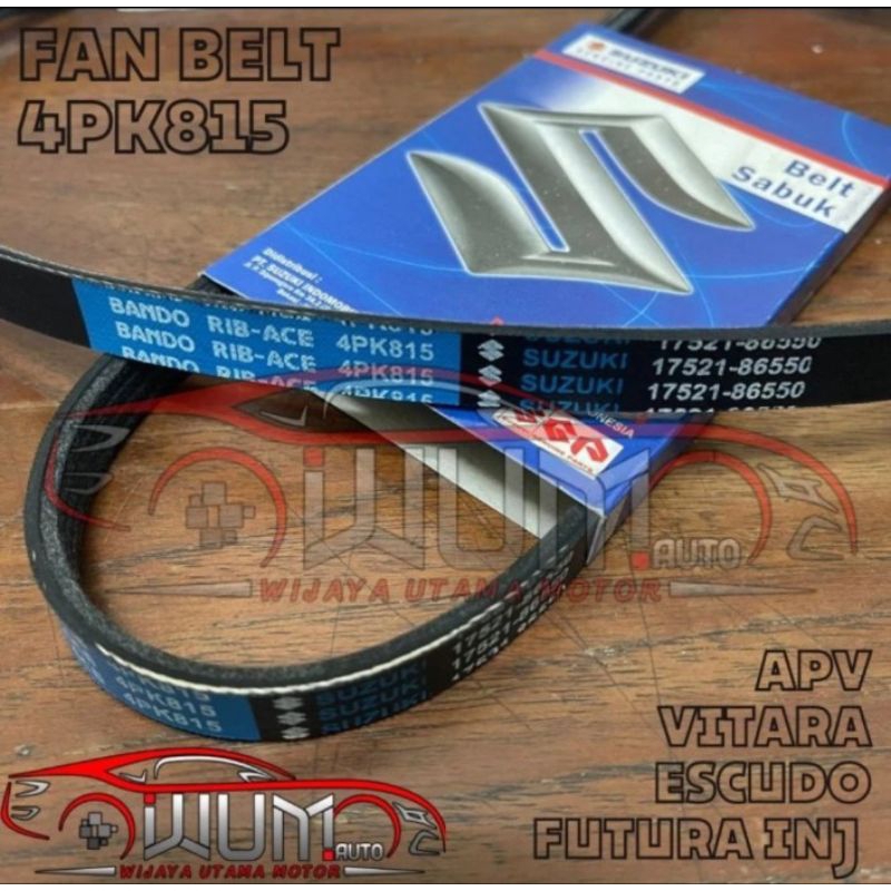 Jual fan van belt tali kipas 4PK815 futura efi apv mega carry vitara escudo original | Shopee ...