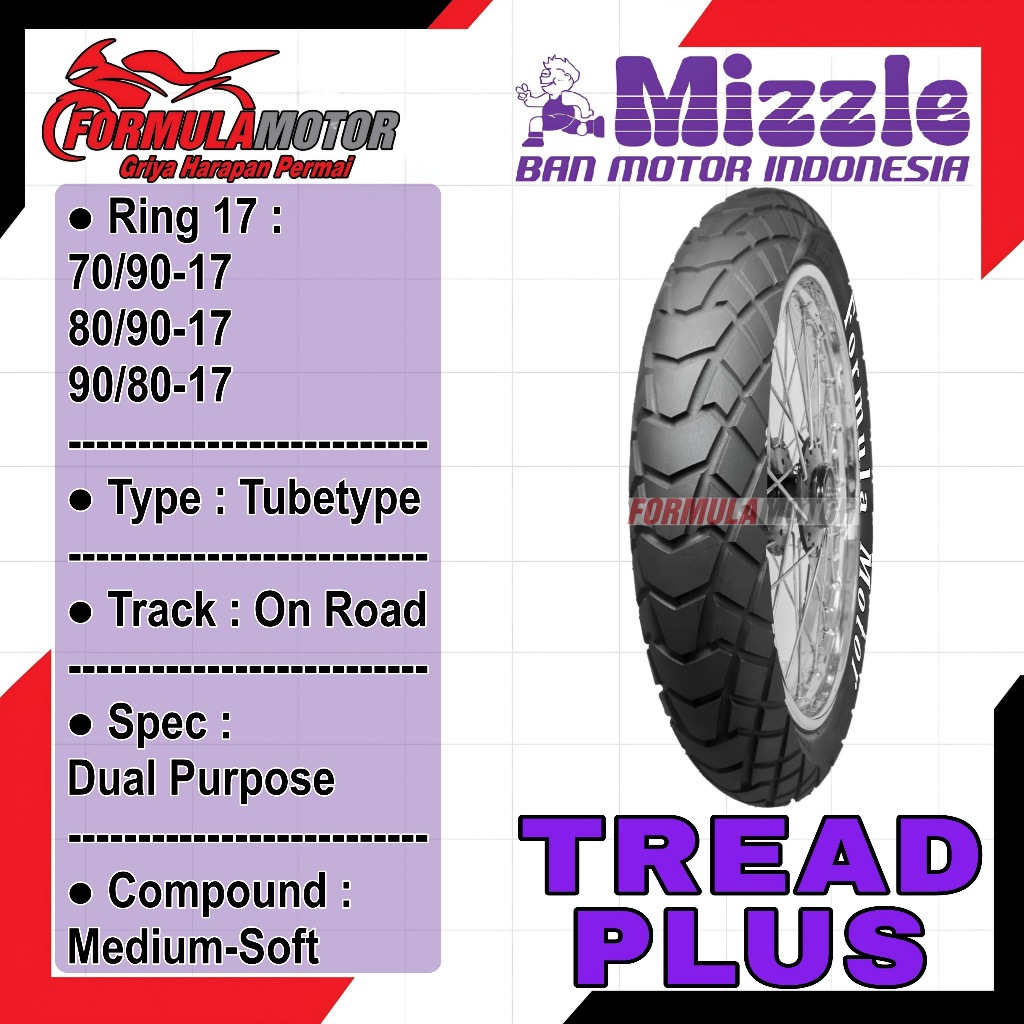 Jual Mizzle Power Tread Plus Ring 17 Tubetype All Size (Dual Purpose ...