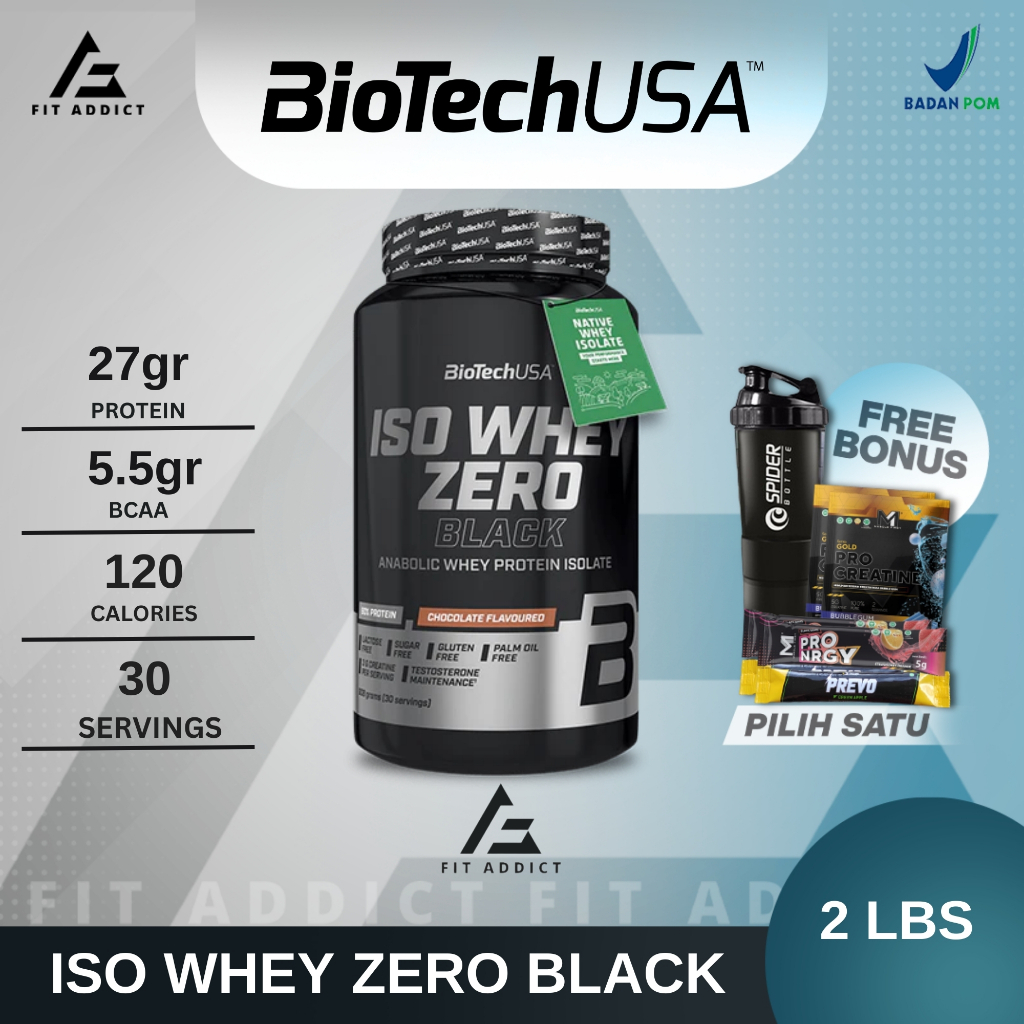 Jual Biotech USA Iso Whey Zero Black 2 Lbs 2 Lb 2Lbs 2Lb Protein ...