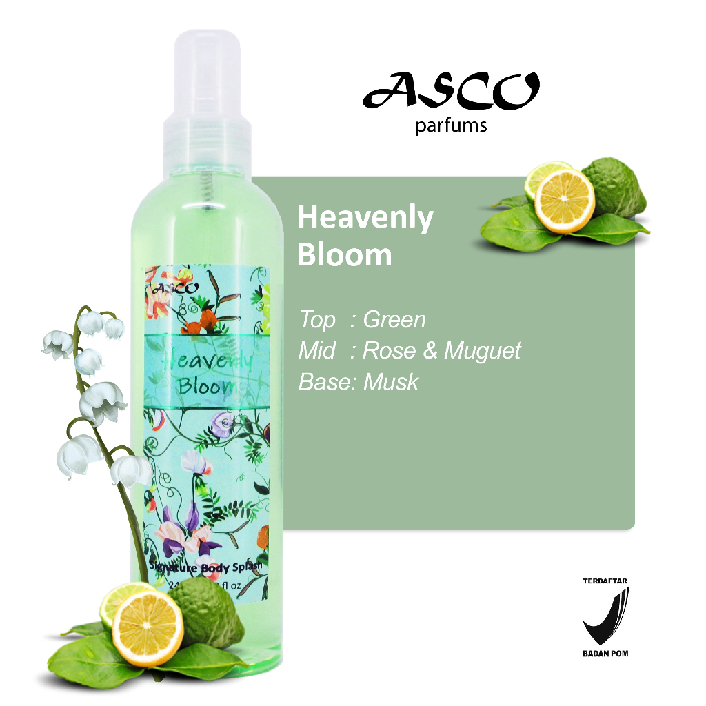 Jual ASCO Signature Body Splash Heavenly Bloom | Perfume Fragrance Mist ...