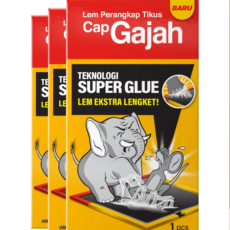 Jual Lem Tikus X-Trap Cap Gajah 70 g (KOTAK LEBAR) | Shopee Indonesia