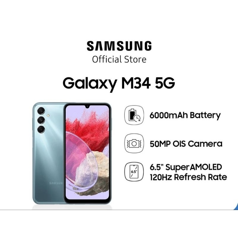 Jual Samsung Galaxy M34 5G 8/128GB Blue | Shopee Indonesia