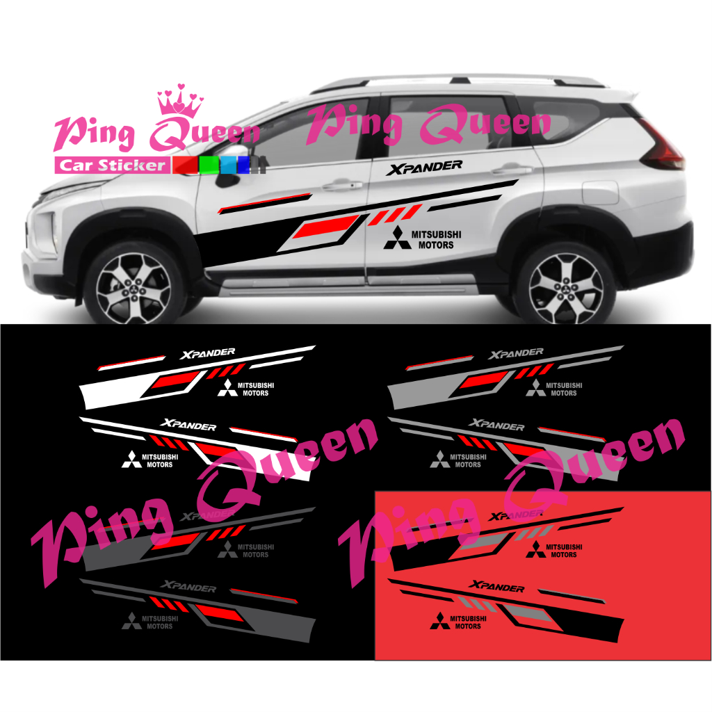 Jual terbaru sticker stiker mobil xpander cutting stiker mobil mitsubishi xpander cross | Shopee ...