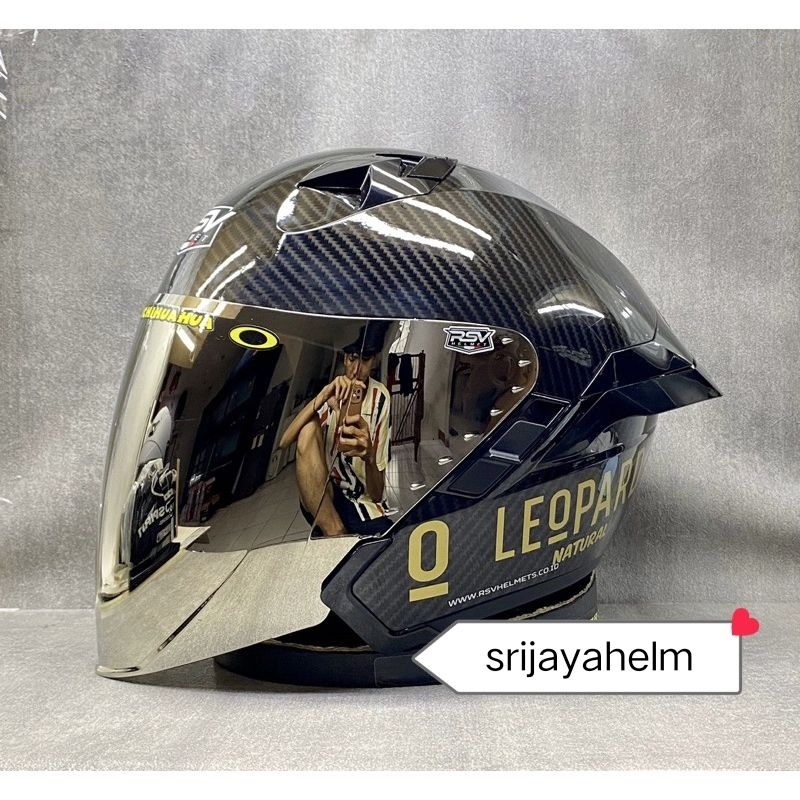 Jual HELM RSV CARBON SV 300 PAKET GANTENG LEOPARD | Shopee Indonesia