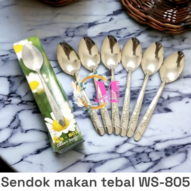 Jual Sendok ukir bunga tebal WS 805 isi 12pc premium | Shopee Indonesia