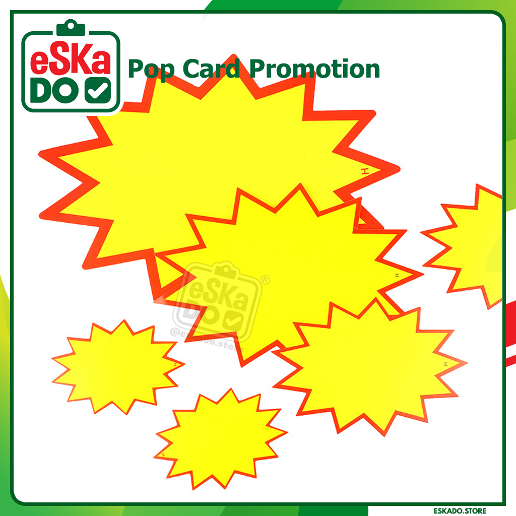Jual Pop Card Promotion / Kartu Pop Promosi Polos (isi 10/30 Pcs ...