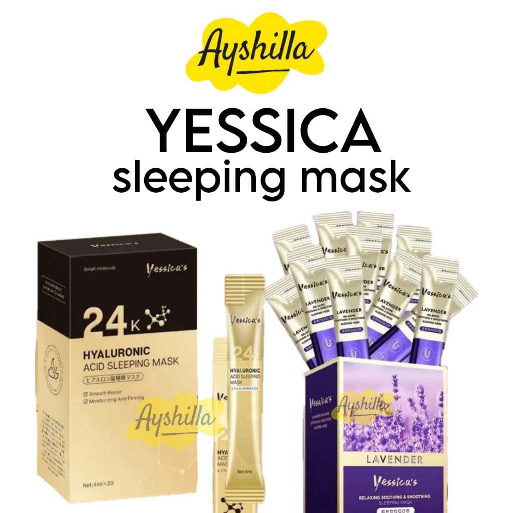 Jual Yessica's Sleeping Mask Gold And Lavender 1 box isi 20pcs | Shopee ...