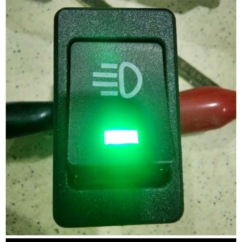 Jual saklar led rocker 4pin 12 v 35a kuning hijau biru Mobil auto lampu ...