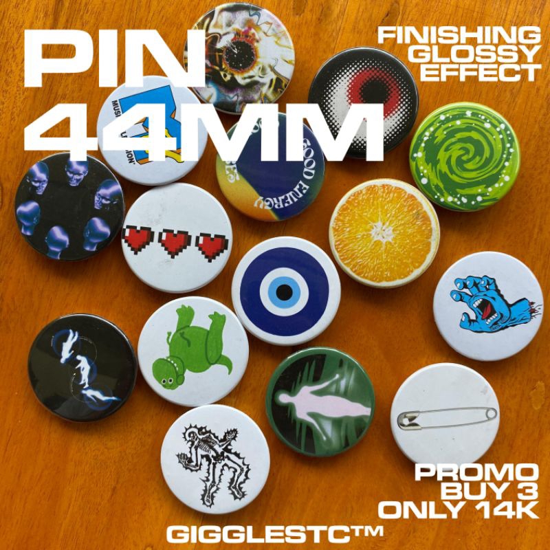 Jual Pin Button 44mm by Gigglestc Vol.B | Shopee Indonesia