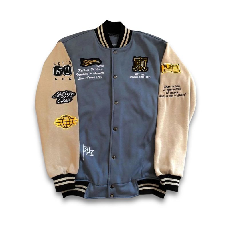 Jual Jaket Varsity Baseball Full Bordir Aplikasi 3D Premium Bahan ...