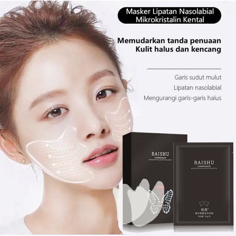 Jual Patch pola nasolabial mikrokristalin air kental Baishu Lipatan garis senyum smile line ...