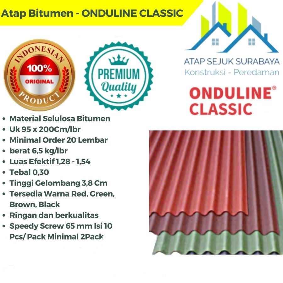 Jual Onduline Genteng Bintumen Aspal | Shopee Indonesia