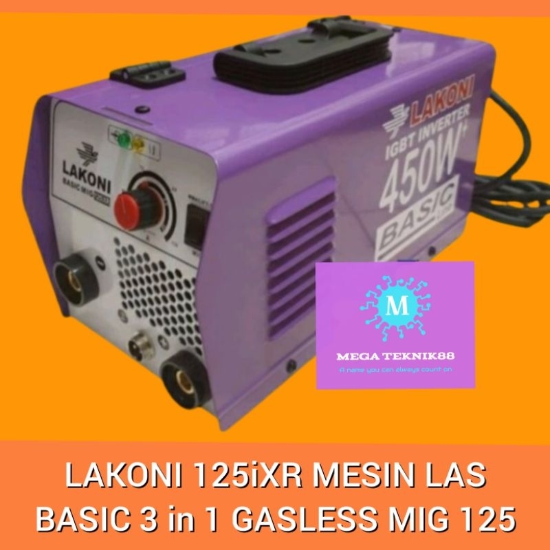 Jual LAKONI 125iXR MESIN TRAFO LAS 450W LAKONI BASIC MIG 3 IN 1 125 ...