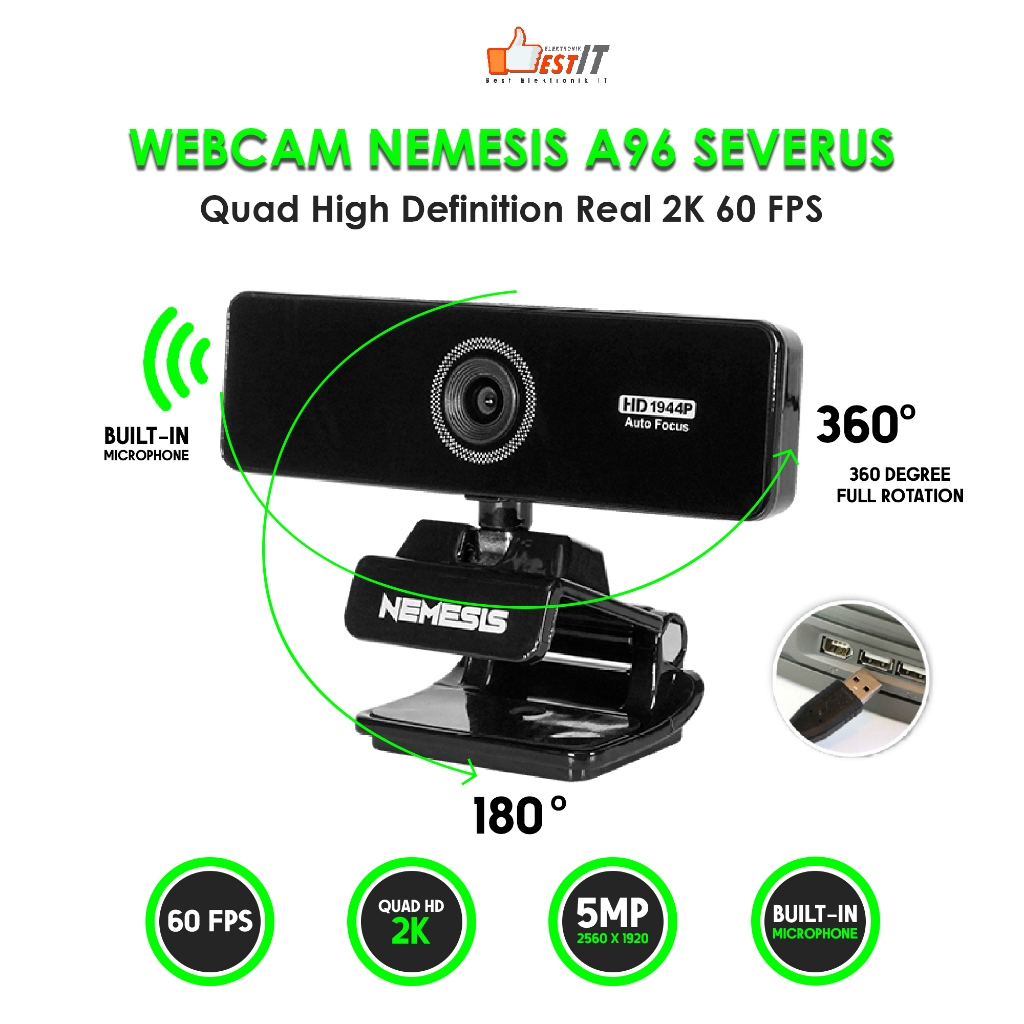 Jual Webcam A96 Severus NYK Nemesis Quad High Real 2K 60 FPS | Shopee ...