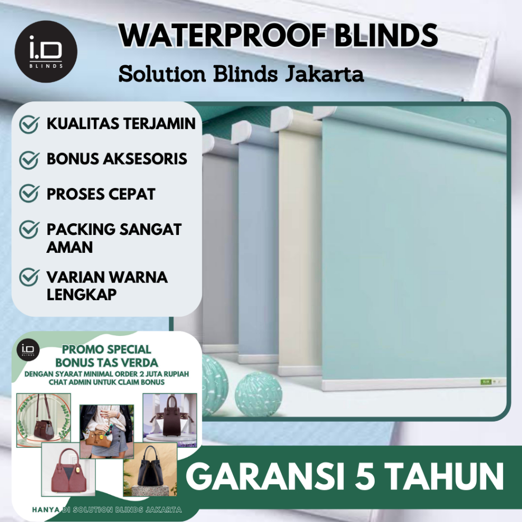 Jual Roller Blind Outdoor Sun Screen Tirai Blind Gorden Roller Blind ...
