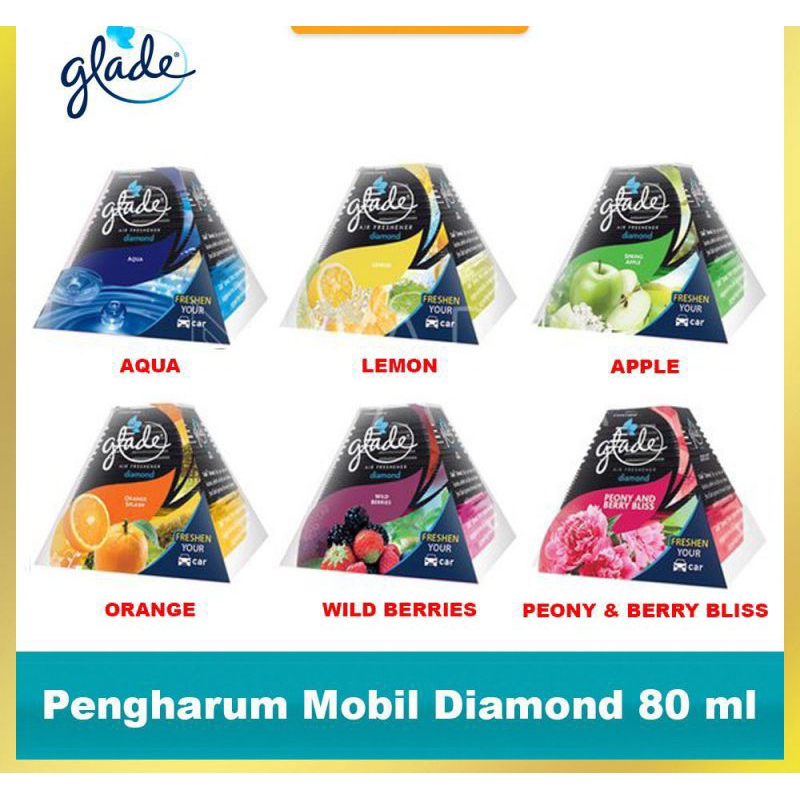 Jual GLADE Air Freshner Diamond Pengharum Mobil 80ML | Shopee Indonesia