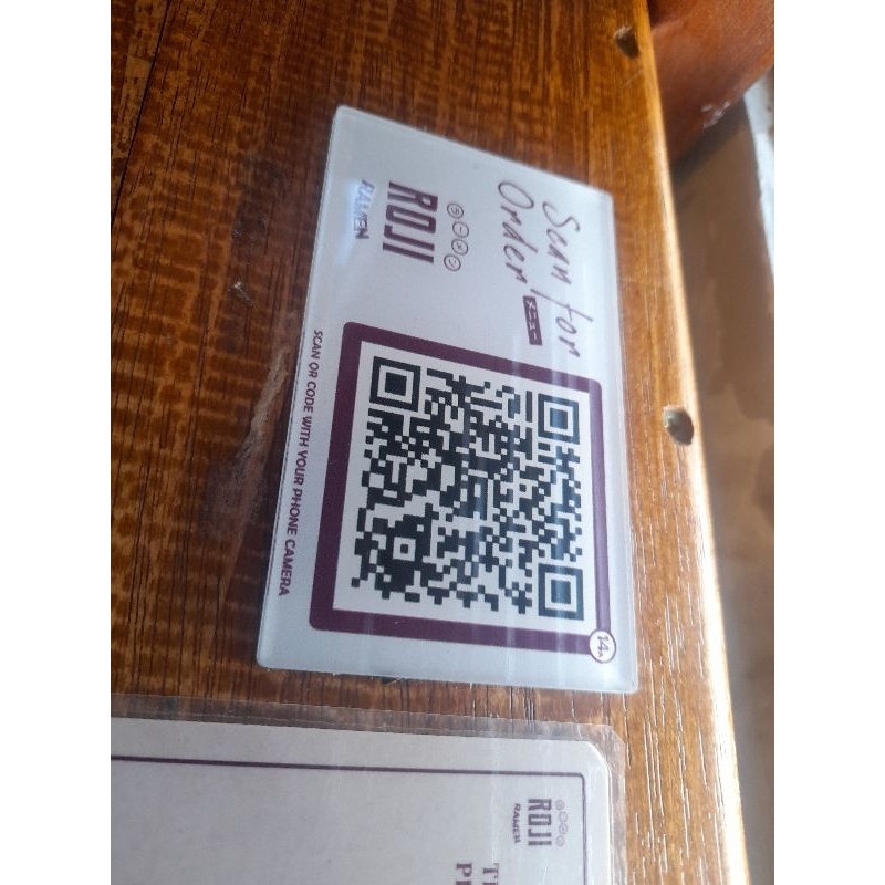 Jual sign tanda barcode akrilik tempel meja menu scan gambar | Shopee ...