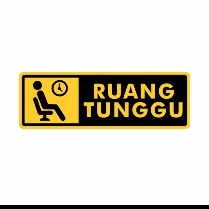 Jual Sign Stiker Ruang Tunggu Sticker Rambu K3 Ruang Tunggu Ukuran ...