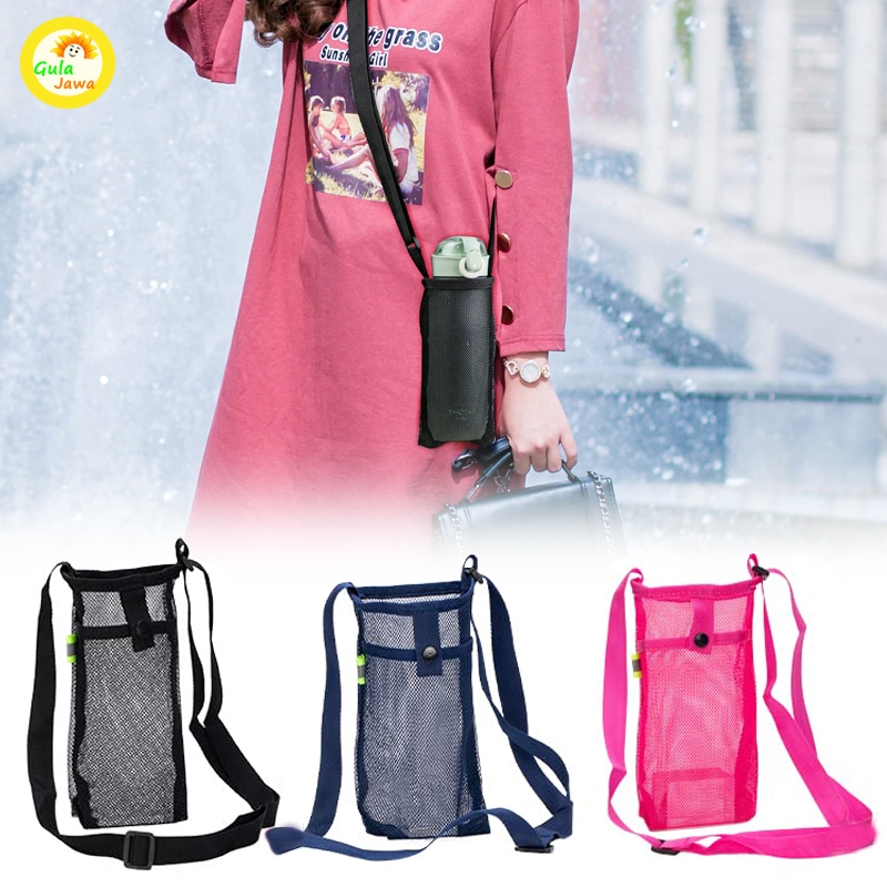Jual Tas Selempang Botol Minum Jaring/Tas Botol Air Portabel/Jaring ...