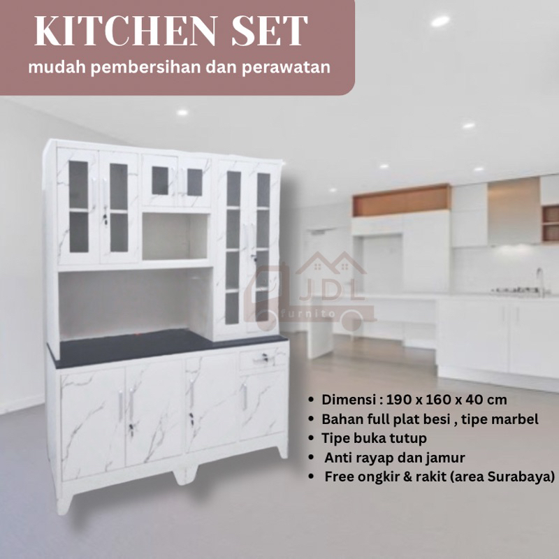 Jual READY > Kitchen Set Besi - Lemari Penyimpanan | Shopee Indonesia