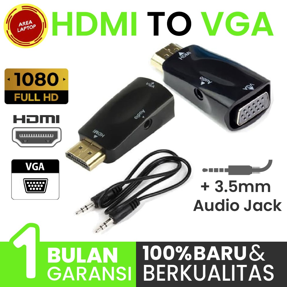 Jual CONVERTER HDMI TO VGA DENGAN AUDIO | Shopee Indonesia
