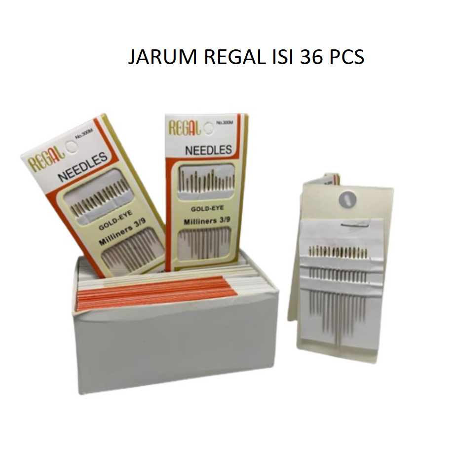 Jual ( GROSIR 1 BOX Isi 36 ) JARUM REGAL / jarum jahit besar / jarum ...