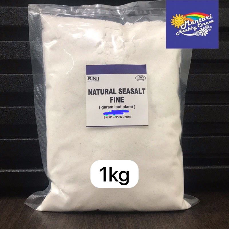 Jual Natural Sea Salt FINE 1kg / Garam Laut Natural 1kg | Shopee Indonesia