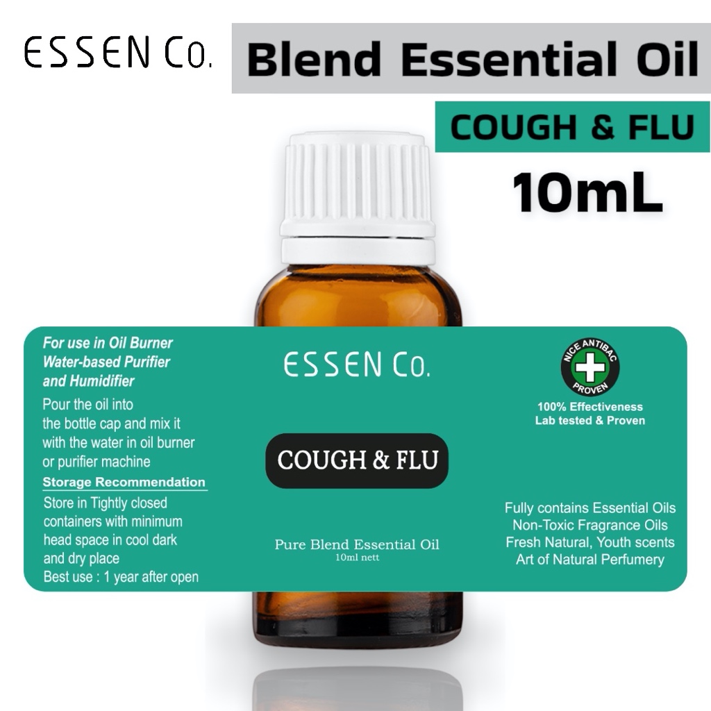 Jual Essen Co Essential Aromatherapy Oil Cough Flu Batuk Pilek Aromaterapi 10ml | Shopee Indonesia