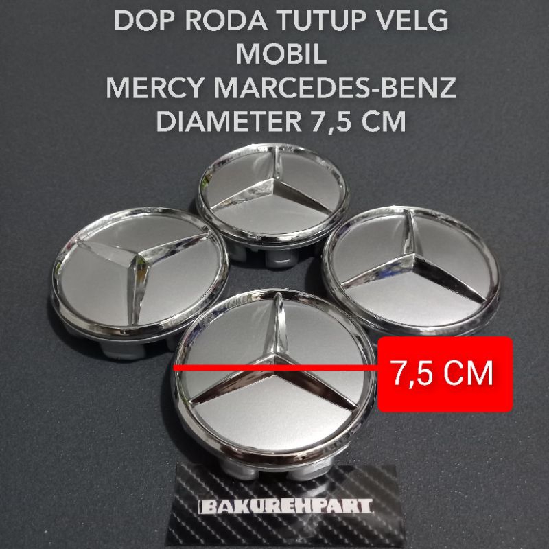 Jual Dop roda tutup velg MERCY MERCEDES-BENZ Diameter 7,5 cm harga ...