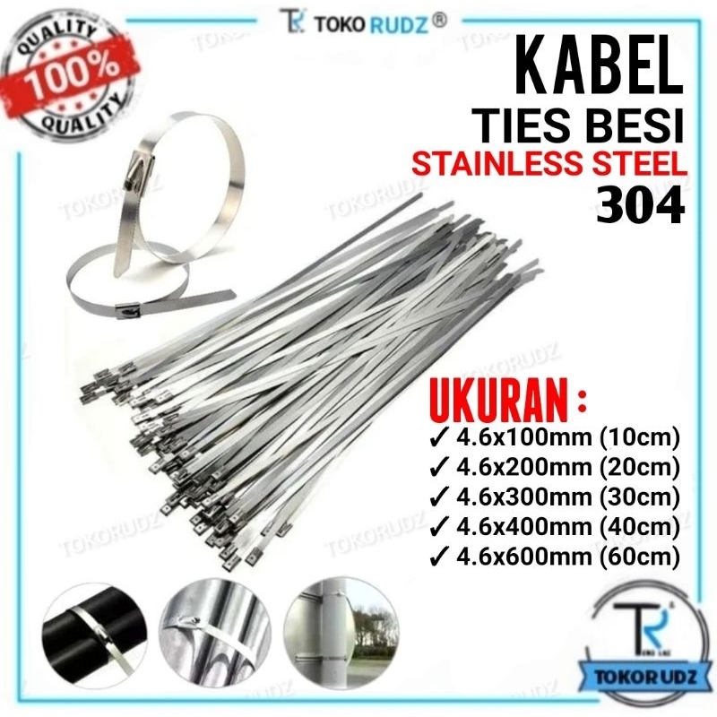 Jual Kabel Ties Stainless Anti Karat 304 Tali Tie Tis Klem Lock ...