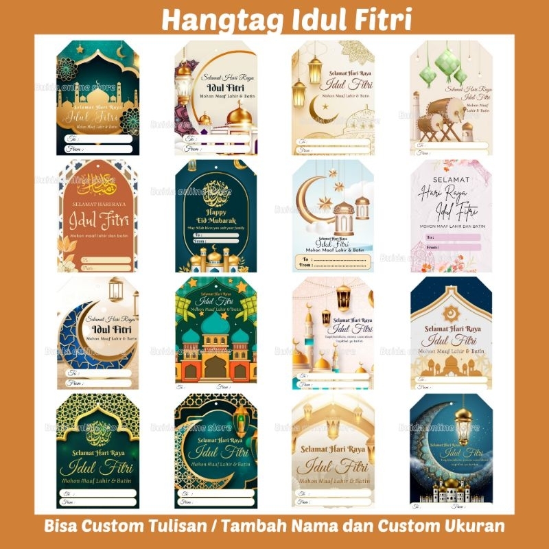 Jual Hangtag Lebaran Hang Tag Kartu Ucapan Selamat Idul Fitri Eksklusif ...