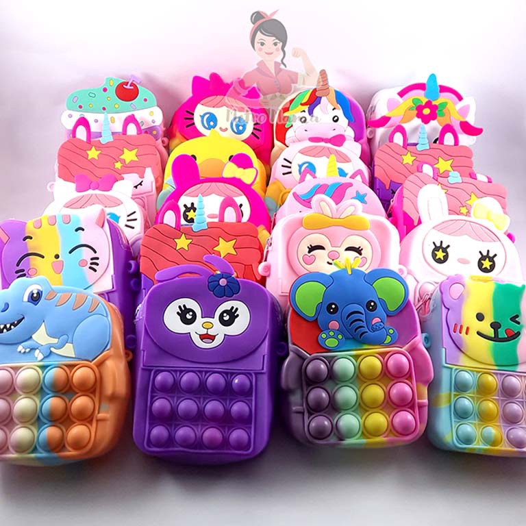 Jual Jangan Ketinggalan order Tas Selempang Anak Pop It Gelembung ...