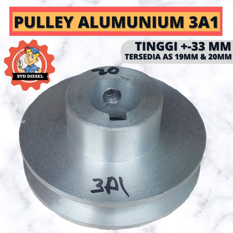 Jual PULLEY 3A1 BAHAN ALUMUNIUM UNTUK MESIN GX160 GX200 GX220 GX240 ...