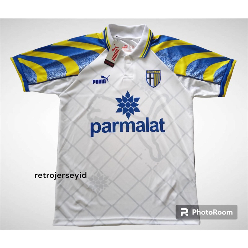 Jual Jersey Retro Parma Away 95/96 White Classic Vintage Casual ...