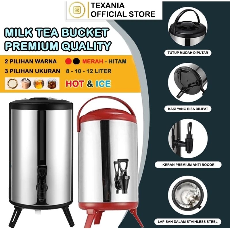 Jual Termos Teh Tahan Panas - TEXANIA Termos Air Milk Tea Bucket Water ...