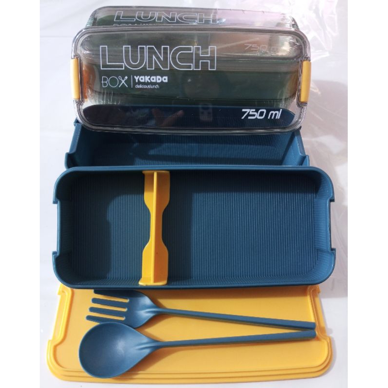 Jual Kotak Makan Lunch Box 750 ml Yakada 2 tingkat / Tempat nasi ...