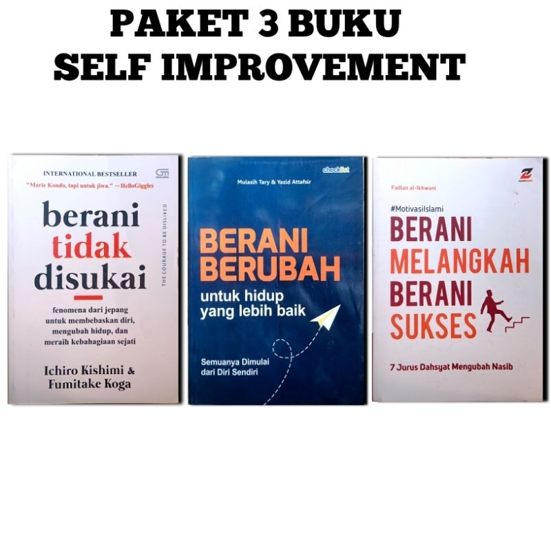 Jual PAKET 3 BUKU MOTIVASI / BERANI BERUBAH /BERANI MELANGKAH BERANI SUKSES / BERANI TIDAK ...