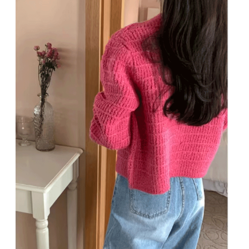 Jual Cardigan Wanita Rajut Crop Premium Korean Style Lengan Panjang Kardigan Retro Terbaru Outer ...