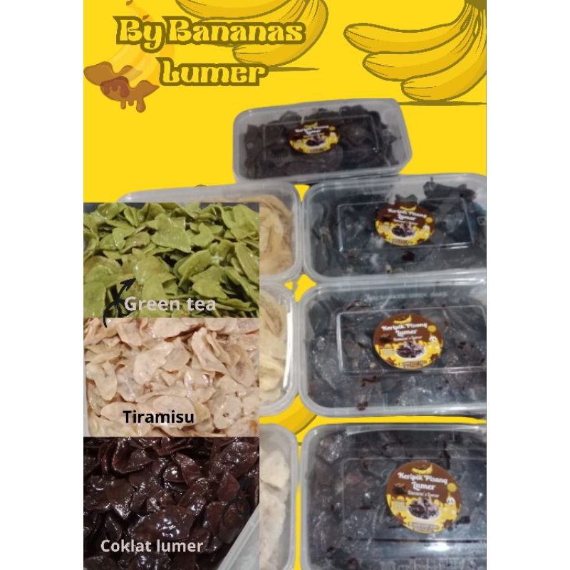 Jual keripik pisang lumer box 500 ml keripik coklat lumer enak renyah ...