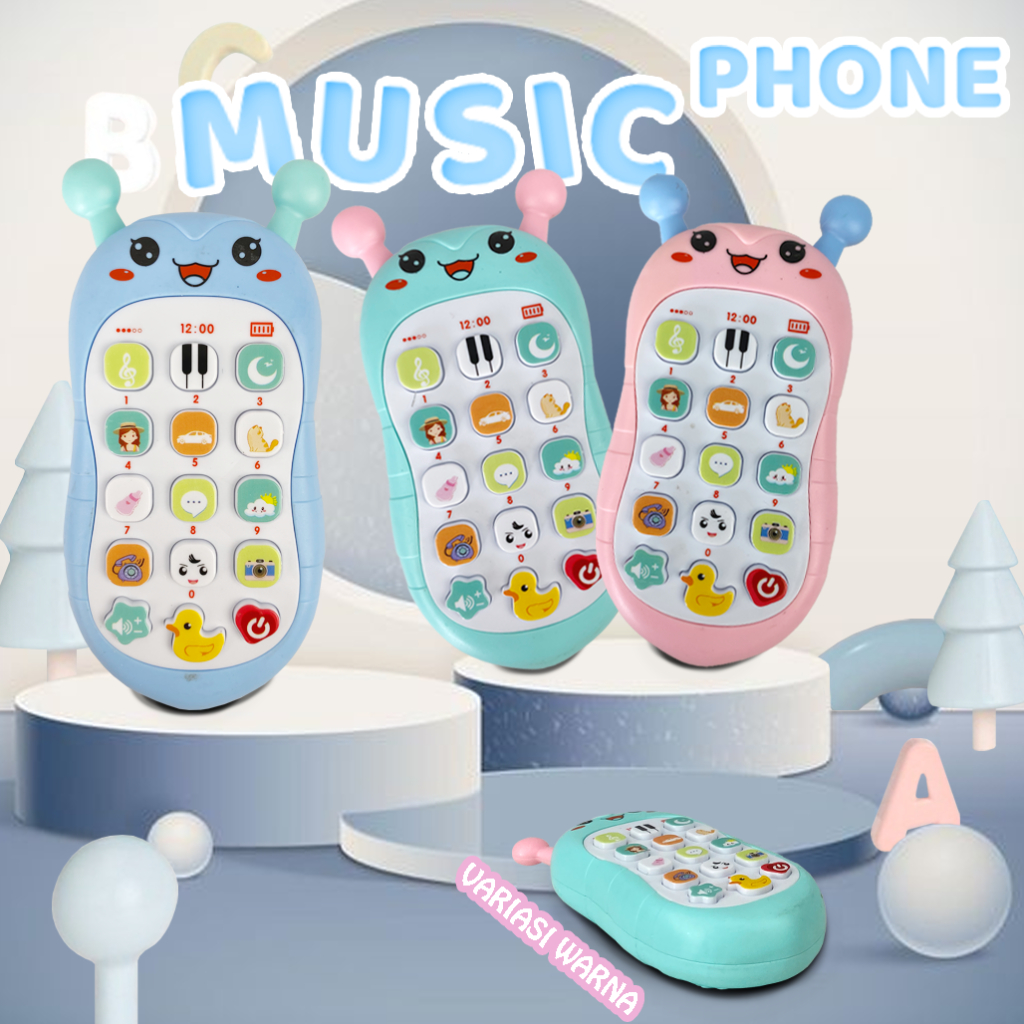 Jual (COD) Mainan Telepon Bayi Baby Children's Music Phone Baby Phone ...
