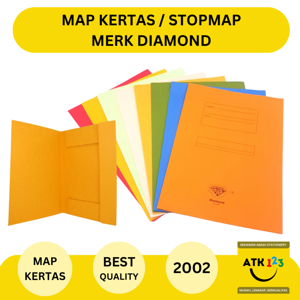 Jual DIAMOND Stopmap / Map Kertas Tebal Folio Merk Diamond 2002 ...