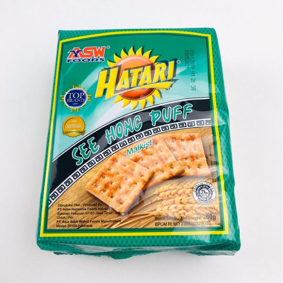 Jual HATARI Malkist Hijau 245gr See Hong Puff Biskuit | Shopee Indonesia