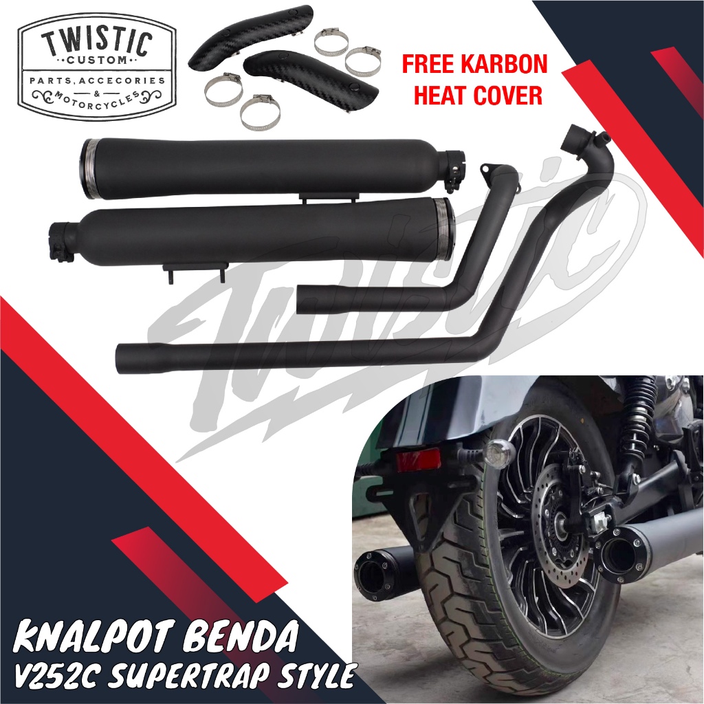Jual Knalpot Full System Kanan Kiri Supertrap Motor Benda V252C V 252 C ...