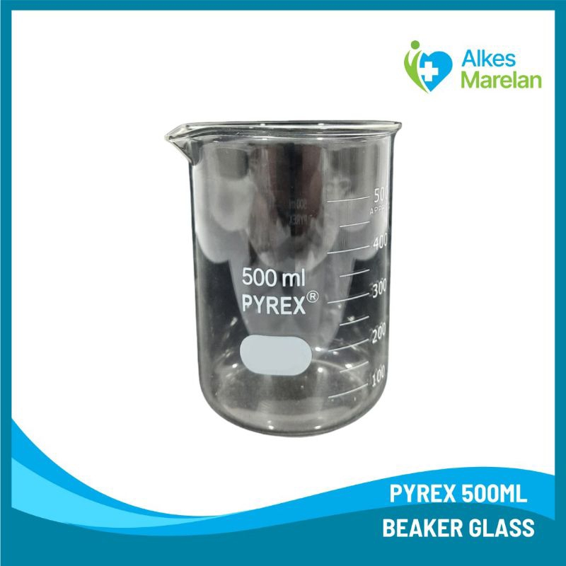 Jual PYREX - Beaker Glass Pyrex 500 ml / Beaker Low Form / Gelas Kimia ...