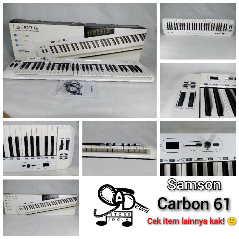 Jual SAMSON CARBON 61 MIDI CONTROLLER 5 OKTAF KEYBOARD CONTROLER FULL ...