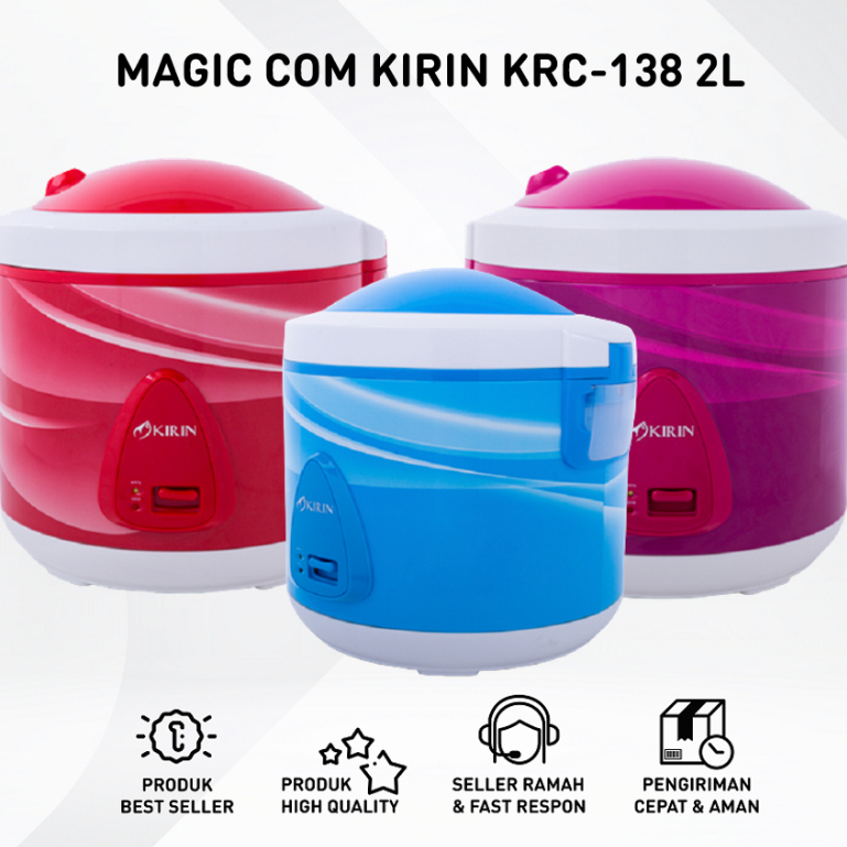 Jual Magic Com / Rice Cooker Kirin KRC 138 2 liter | Shopee Indonesia