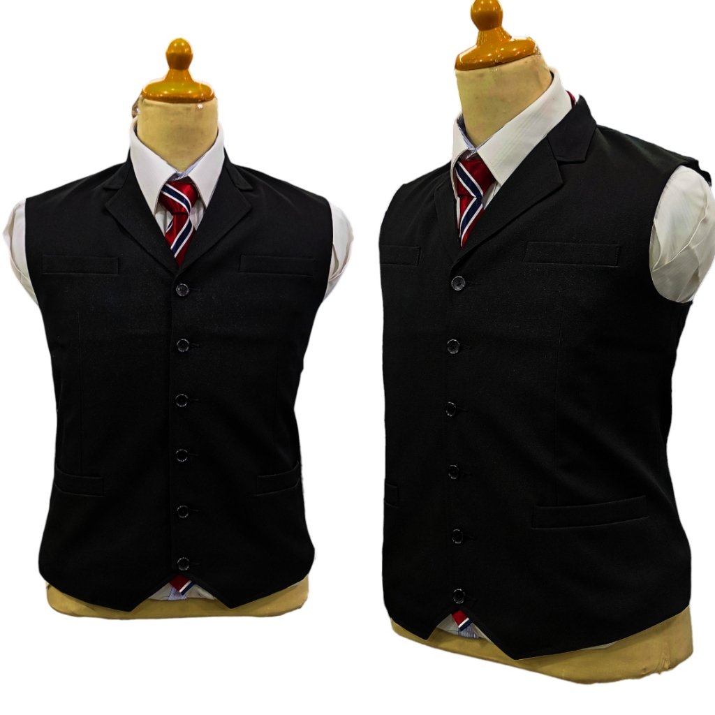 Jual Rompi Vest Jas Pria Formal Hitam Slimfit Kerja Kantor Premium High ...