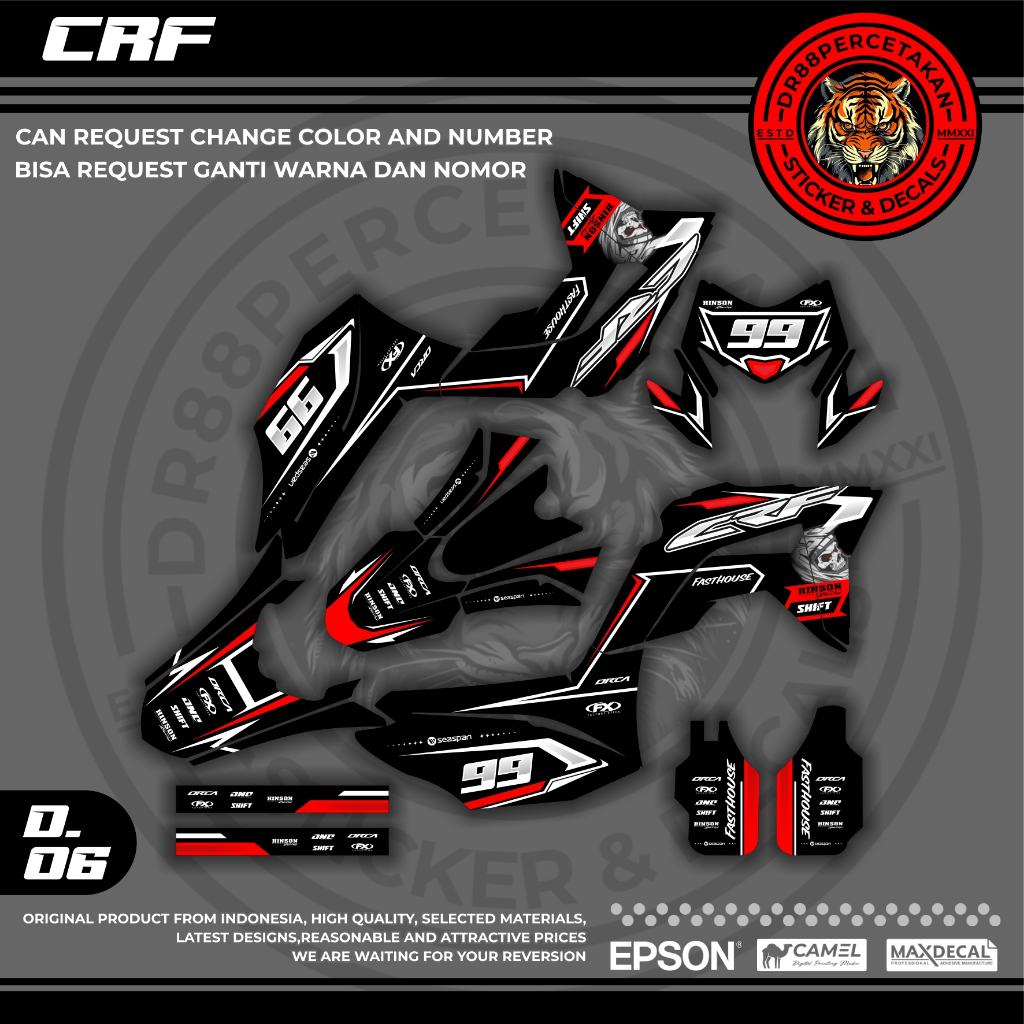 Jual DECAL STICKER CRF 150L Design Update 2023 Terbaru DECAL STICKER ...