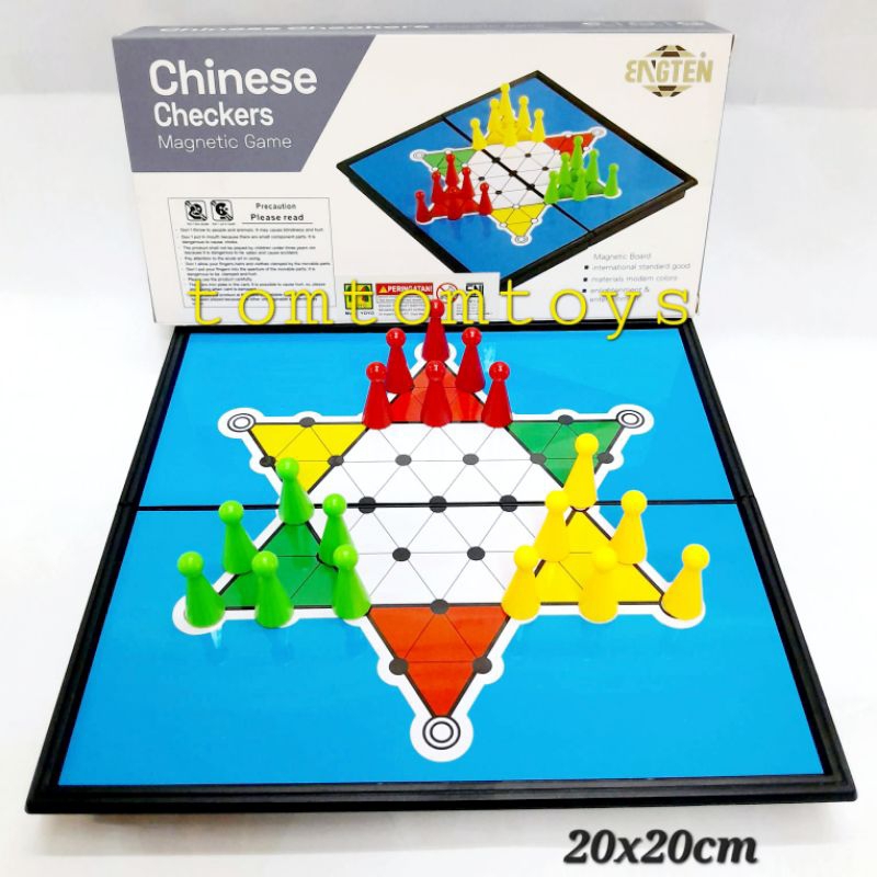Jual HALMA Magnet Small Size Chinese Checkers Magnetic Board Game ...
