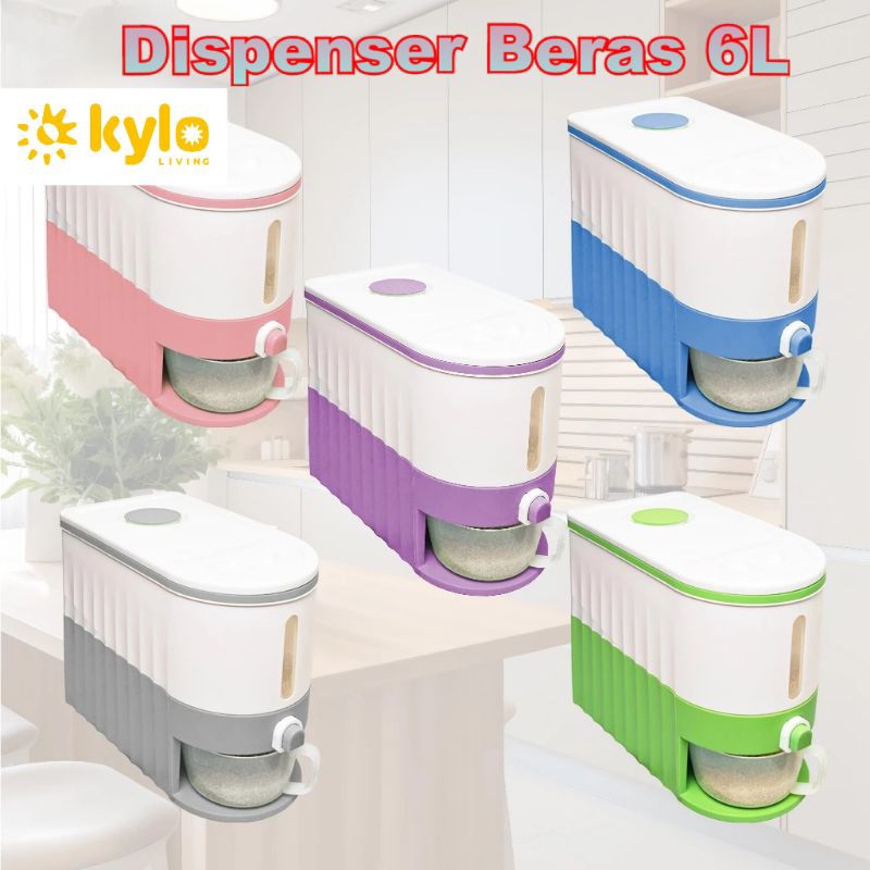 Jual [ KYLO ] DISPENSER BERAS OTOMATIS 6Liter/Rice Box/Tempat ...